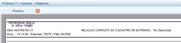 Logomarca nos relatórios Protheus, aprenda como personalizar - UF