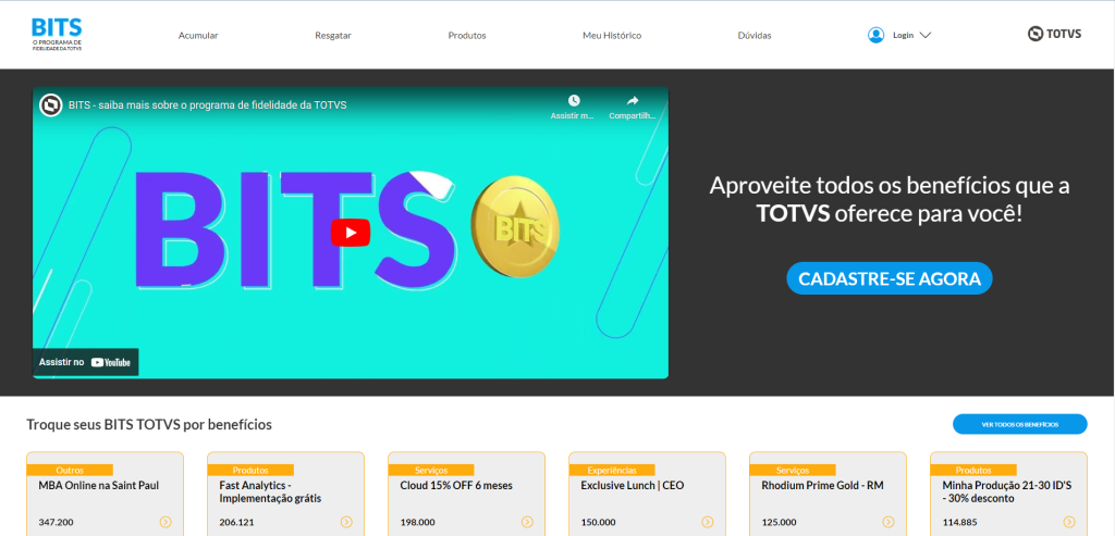 Conheça o BITS: o novo programa de fidelidade da TOTVS - User Function