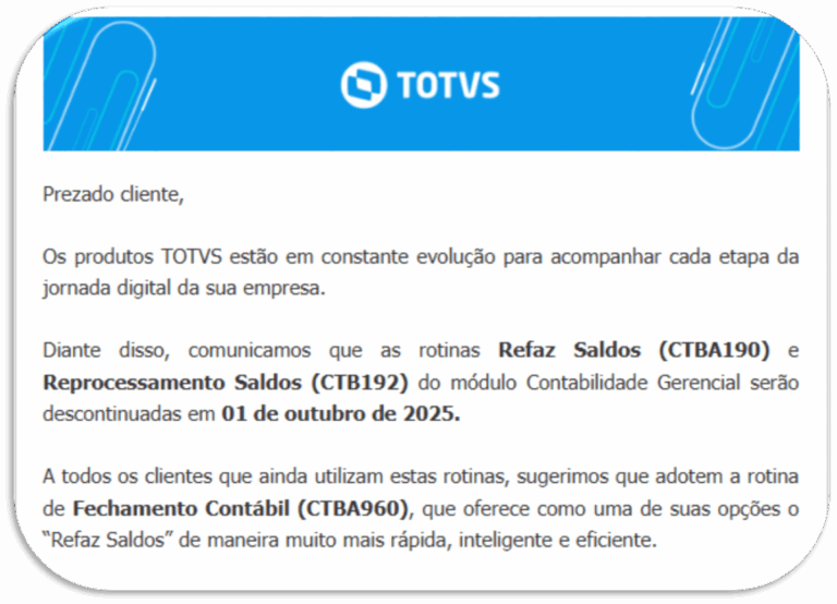Novo Fechamento Contábil Protheus - User Function