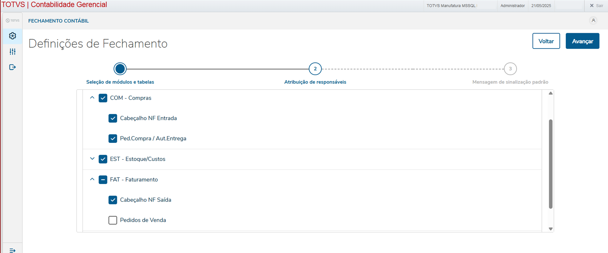 Novo Fechamento Contábil Protheus - User Function