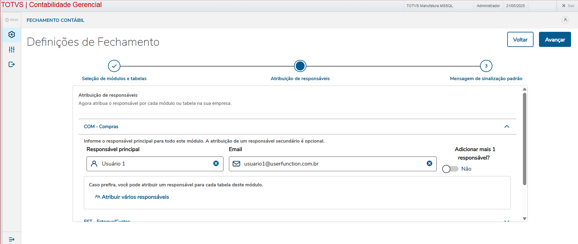 Novo Fechamento Contábil Protheus - User Function